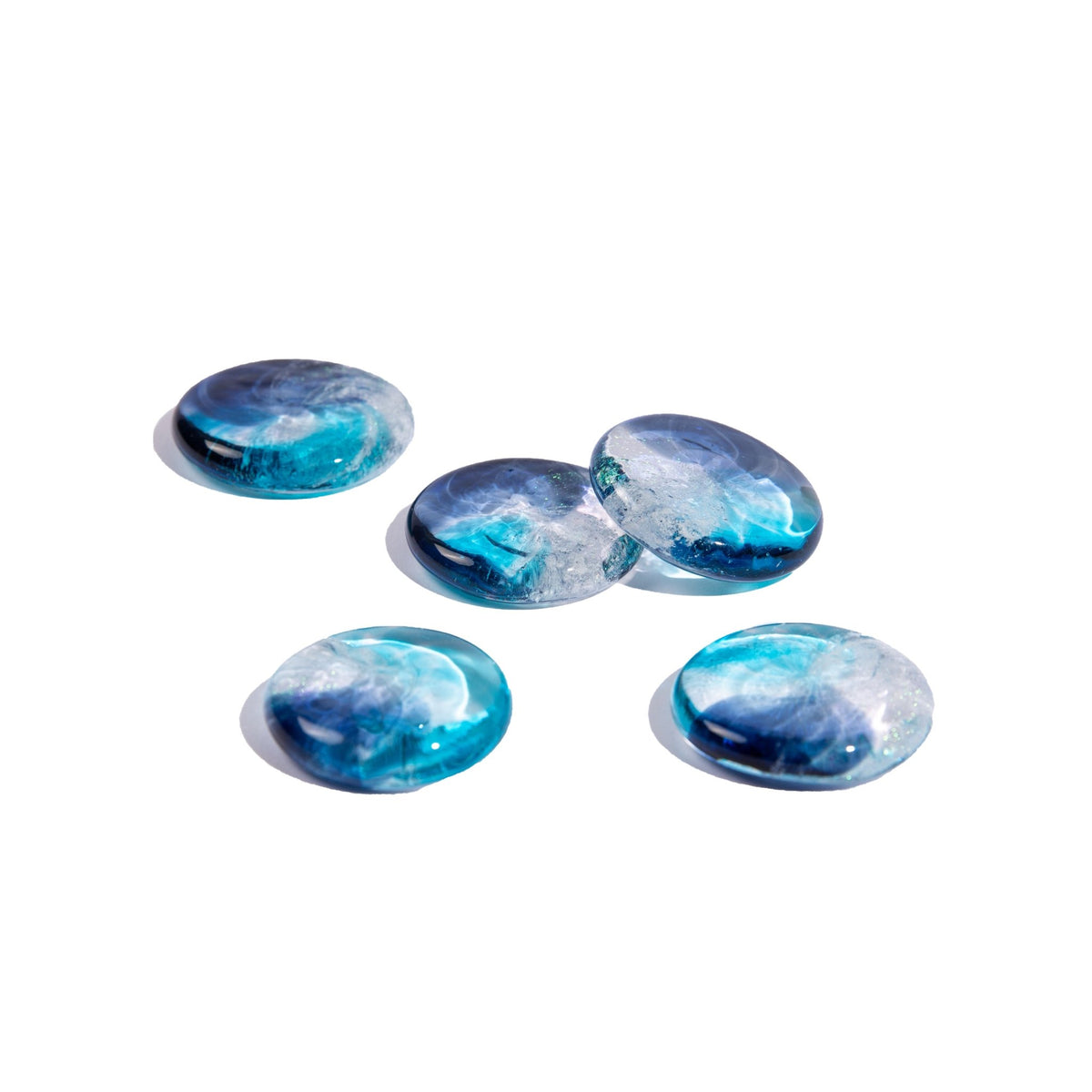 Hand Blown Glass Cremation Stones | Touchstones Ash Keepsakes - Set of ...