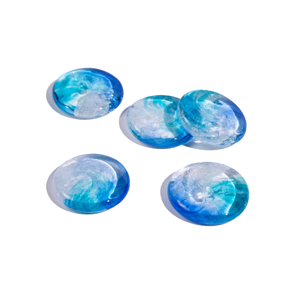 Hand Blown Glass Cremation Stones | Touchstones Ash Keepsakes - Set of ...